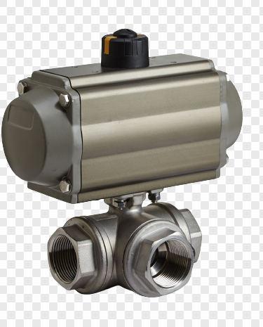 Pneumatic 3ways screw thread ball valve from China manufacturer - Valco